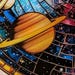The Solar System: Stained Glass Style Window Hanging Made With Real ...