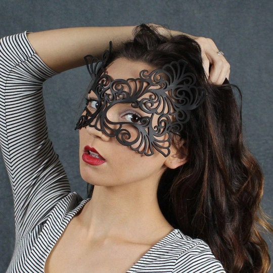 Rococo Leather Mask choose Color - Etsy