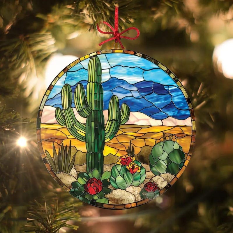 Stained Glass Cactus - Etsy