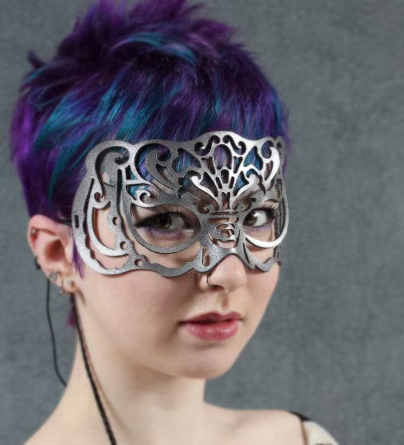 Victoriana Leather Mask choose Color - Etsy