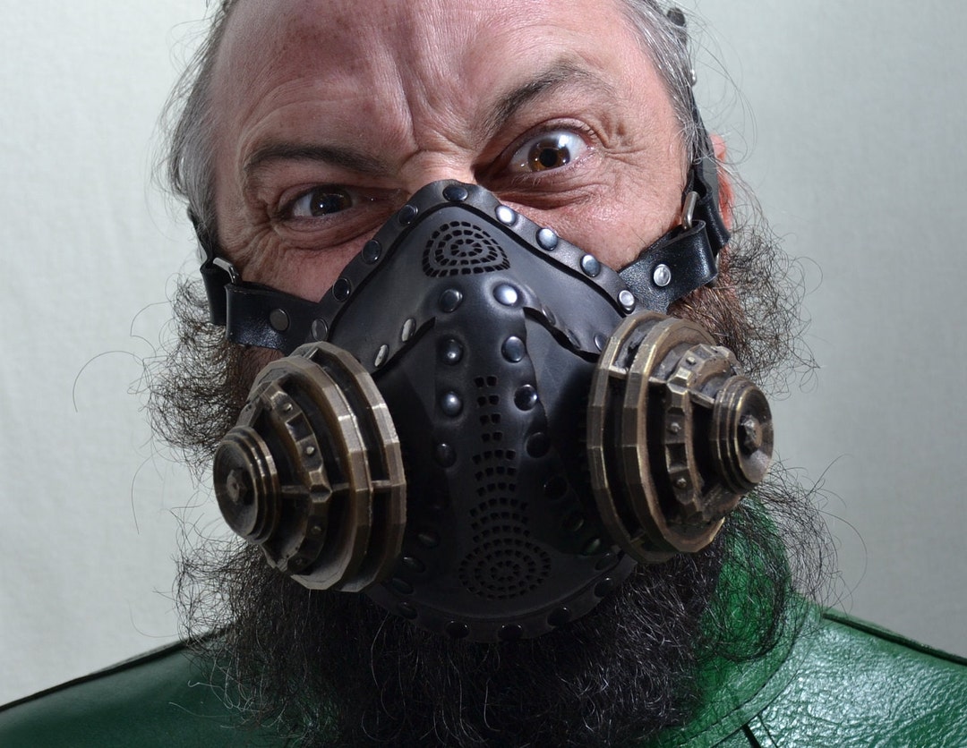 Excursionist III: Steam Punk Respirator Mask in Black Leather With ...
