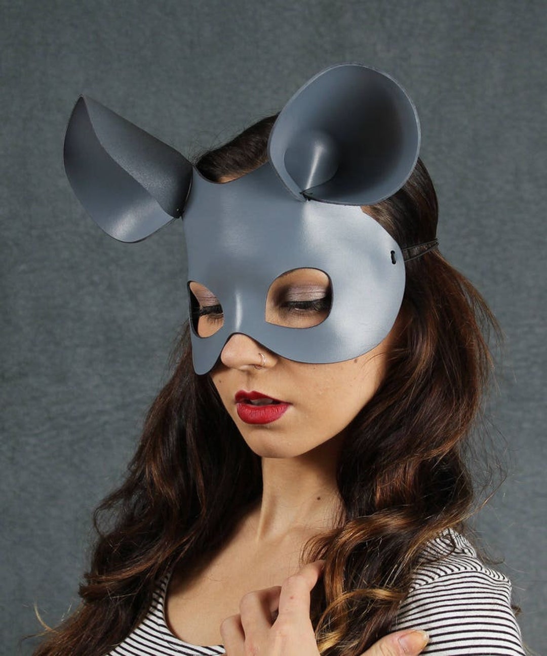 Mouse Leather Mask (choose Color) - Etsy