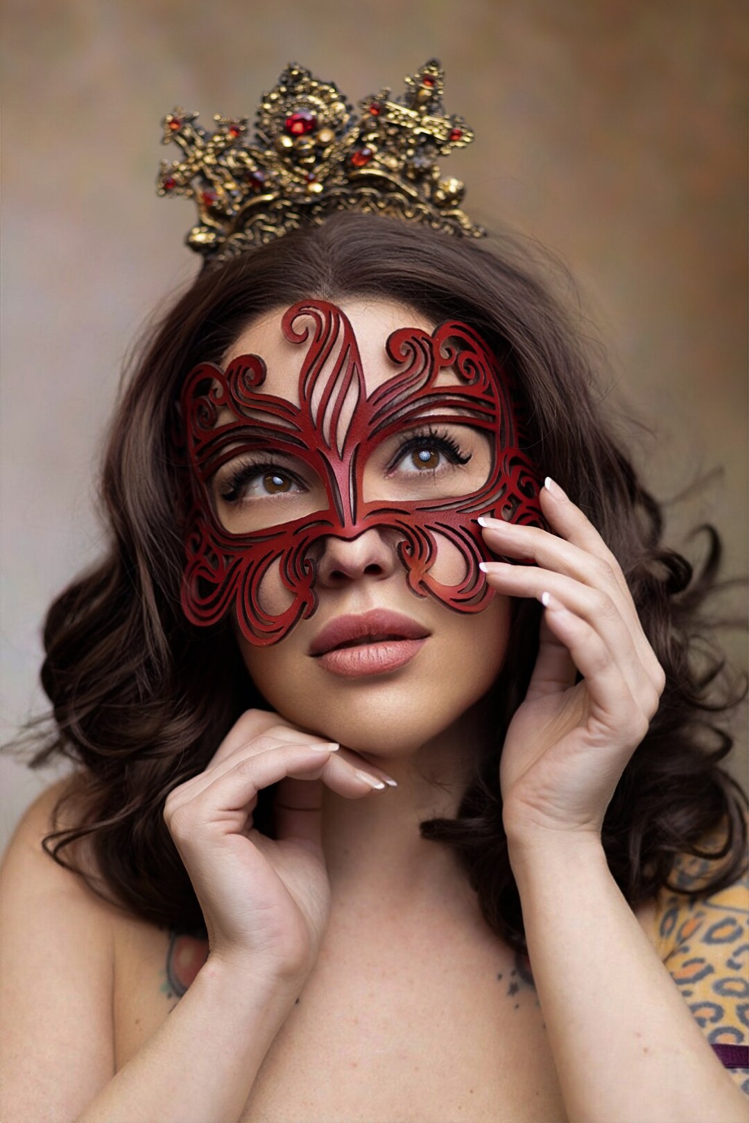 Muse Leather Mask choose Color - Etsy