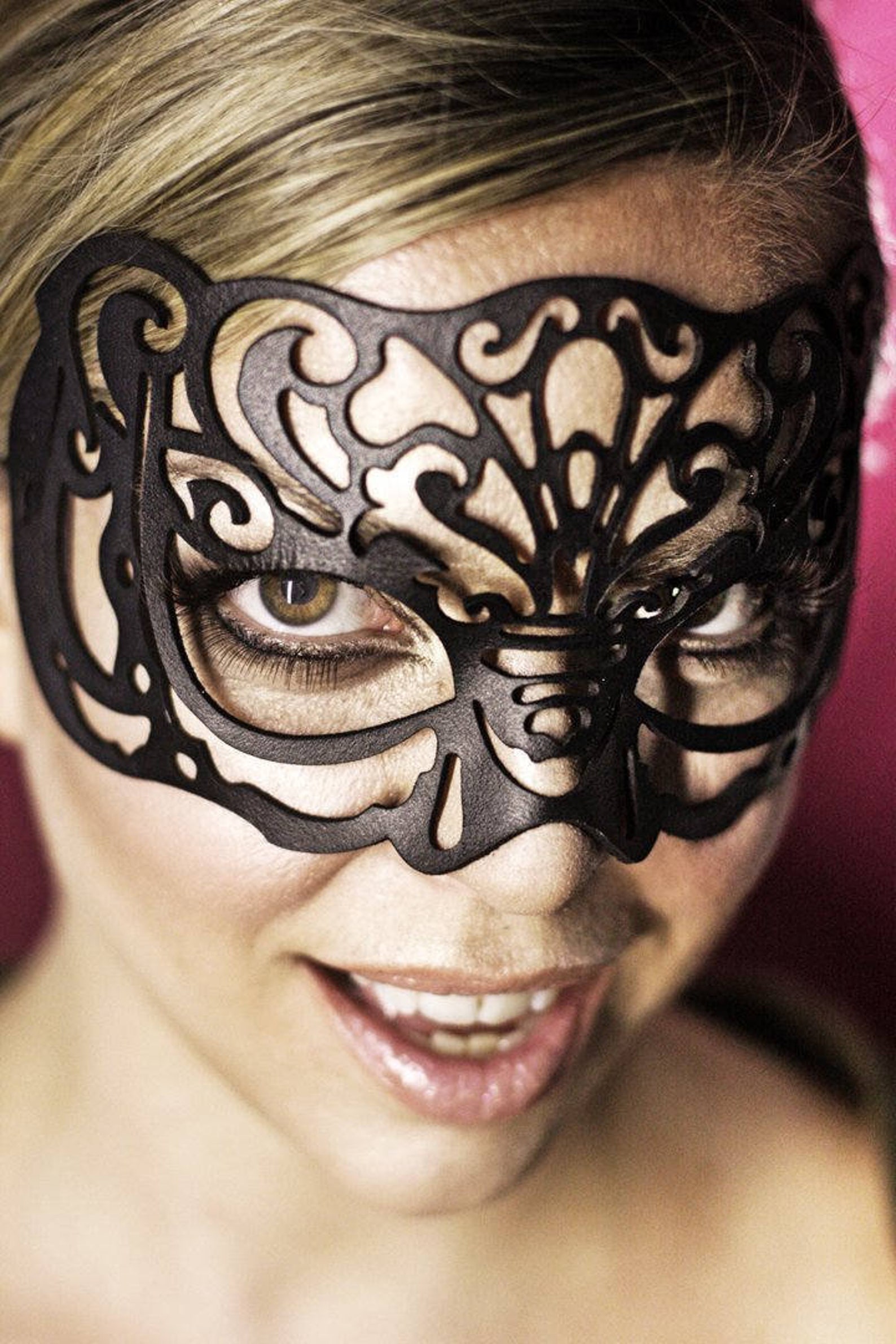 Victoriana Leather Mask (choose Color) - Etsy