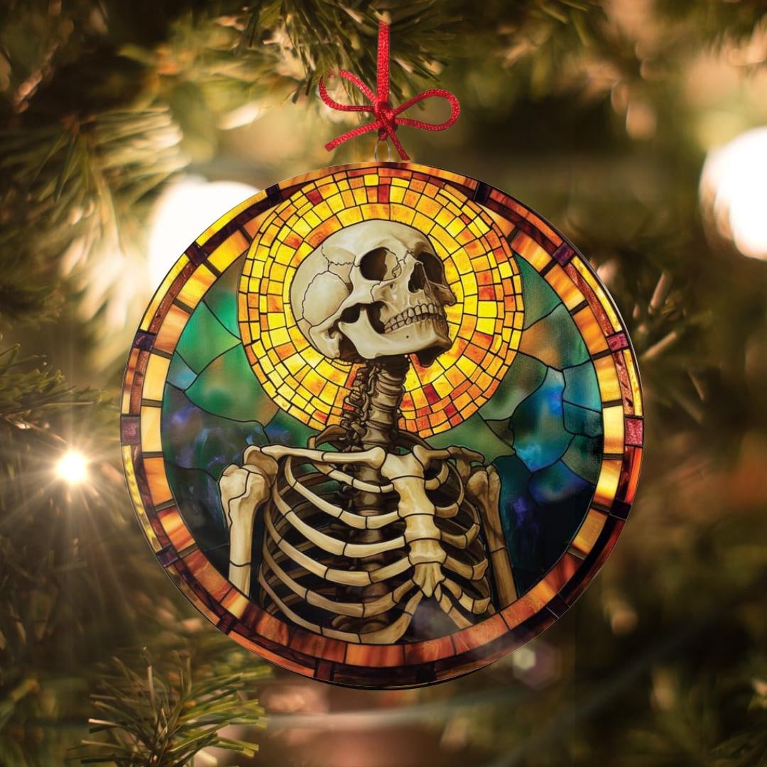 Holy Skull: Stained Glass-style Christmas Ornament - Made With Real ...