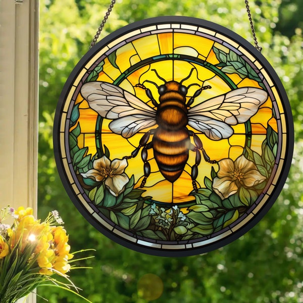 Bee Stained Glass - Etsy