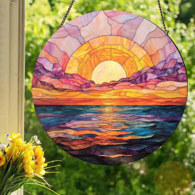Glass Sunset Ocean - Etsy