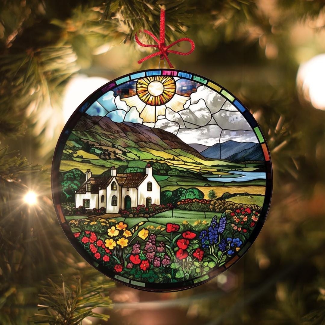 Irish Homestead: Stained Glass-style Christmas Ornament - Made With ...