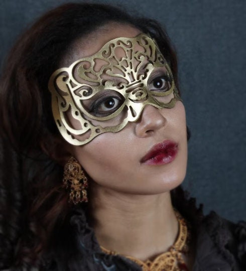 Victoriana Leather Mask (choose Color) - Etsy