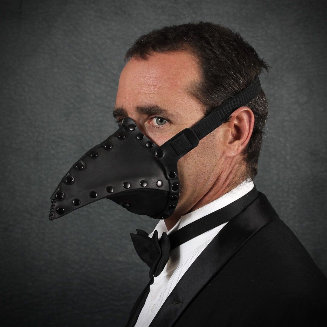 Pestis Riveted Plague Doctor Half Mask in Leather choose Color - Etsy