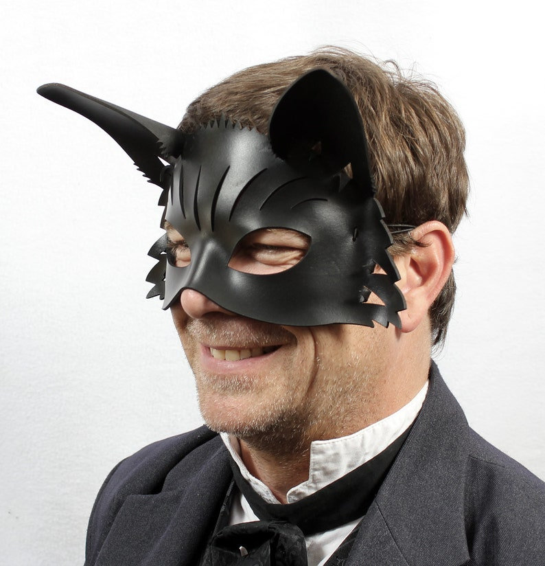 Wolf Leather Mask choose Color - Etsy