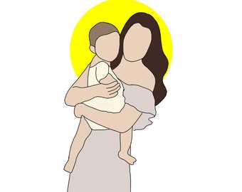 Miscarriage Line Drawing - Etsy