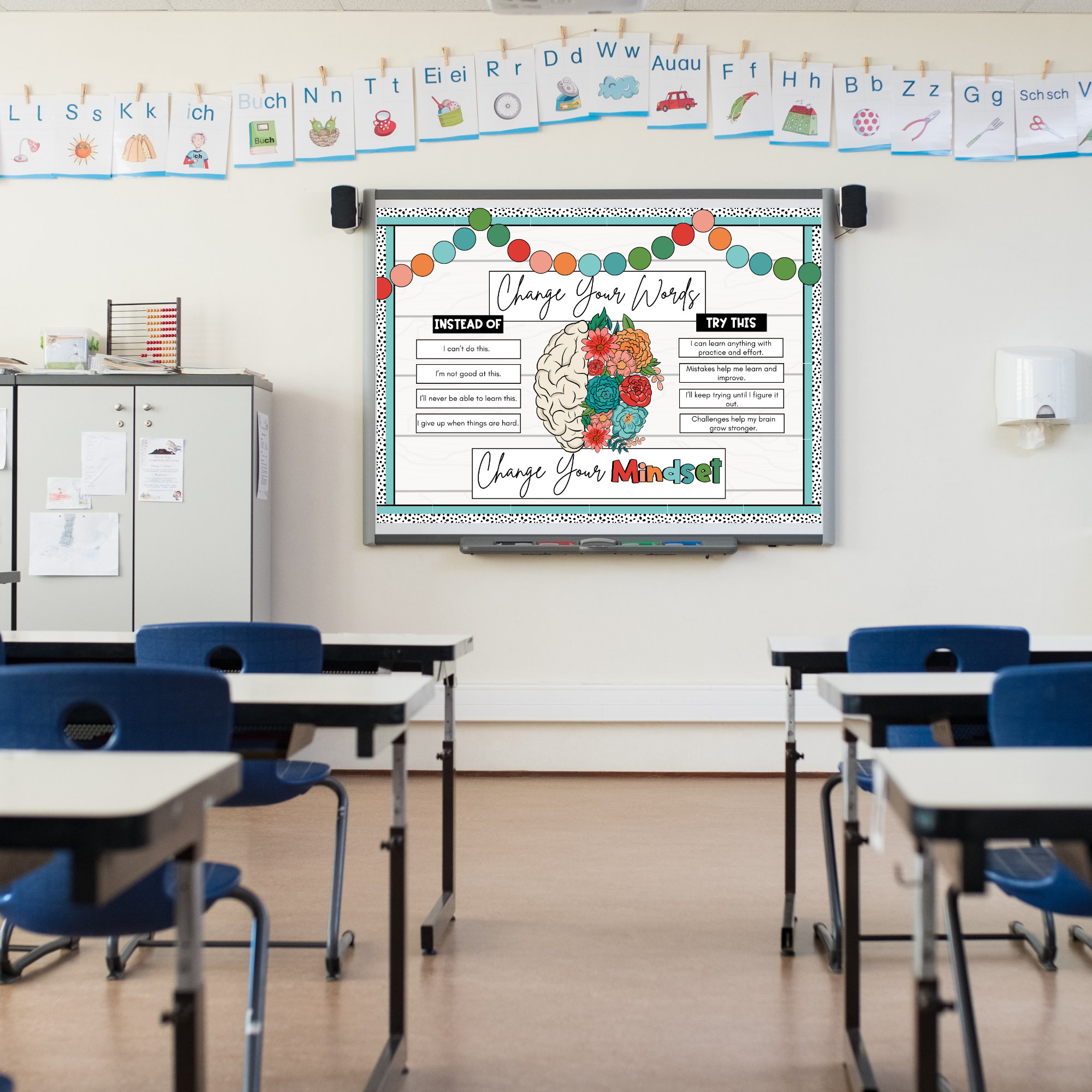 Growth Mindset Bulletin Board Classroom Bulletin Board Growth Mindset ...