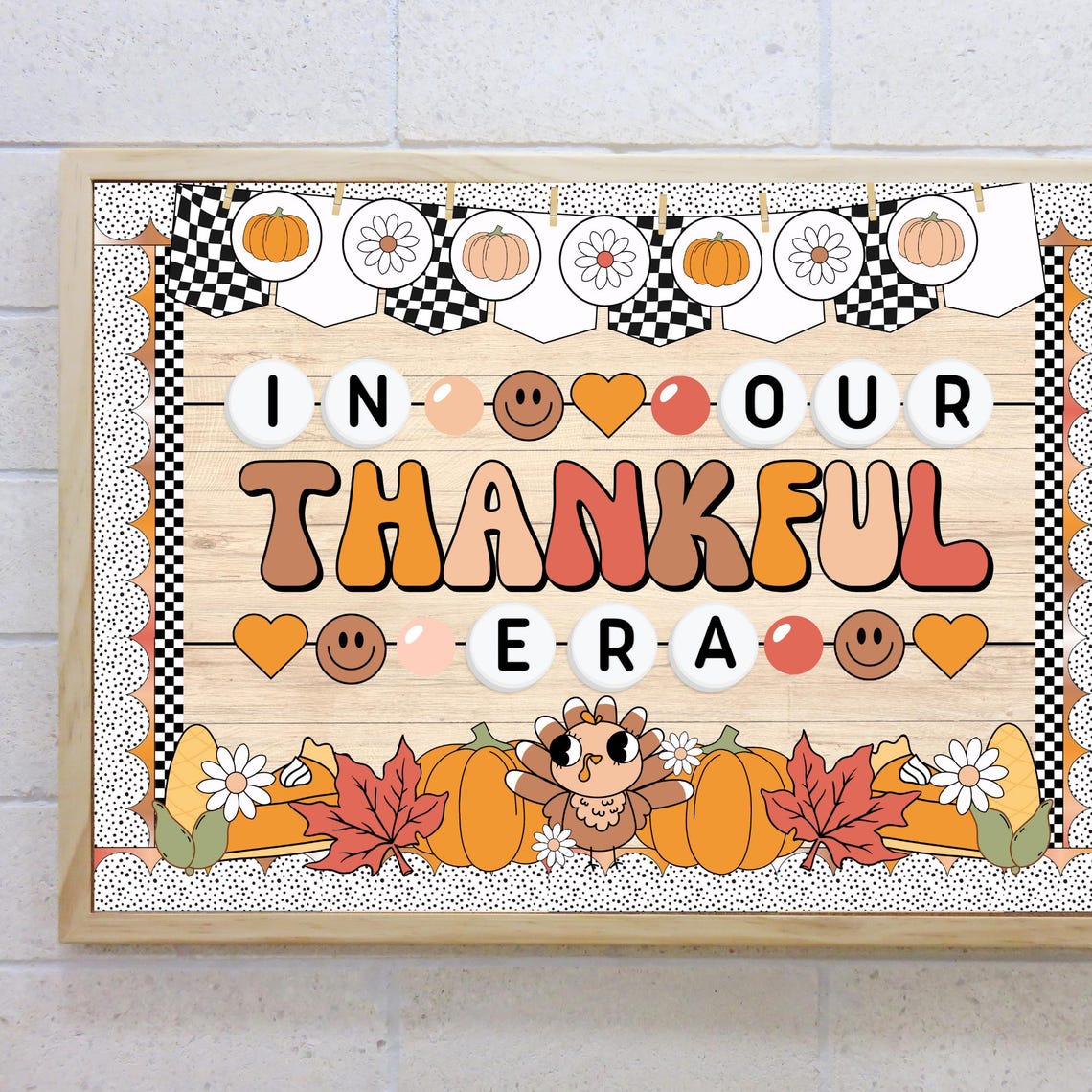 Thanksgiving Bulletin Board Kit Autumn Classroom Bulletin Display Door ...