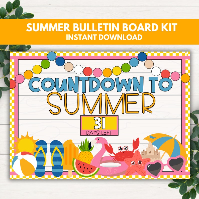 Summer Bulletin Board Kit, Classroom Decor, End of School Year Bulletin ...