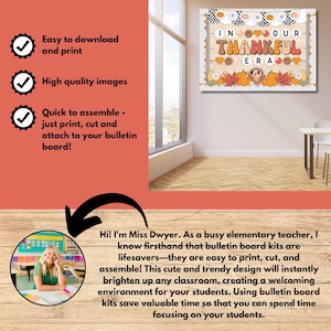 Thanksgiving Bulletin Board Kit Autumn Classroom Bulletin Display Door ...