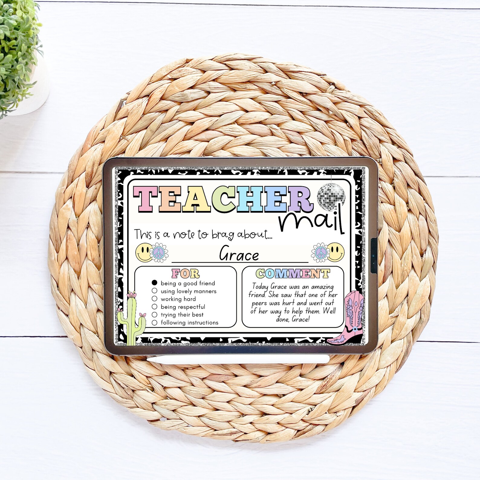 A Note From Your Teacher, Happy Mail From Teacher, Teacher Note ...