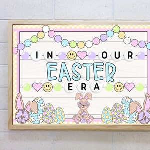Easter Bulletin Board Kit, Retro Classroom Decor, Easter Banner, Spring ...