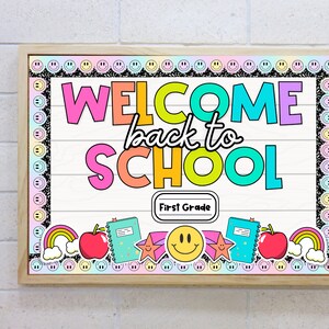 Back to School Bulletin Board, Bulletin Board Kit, First Day of School ...