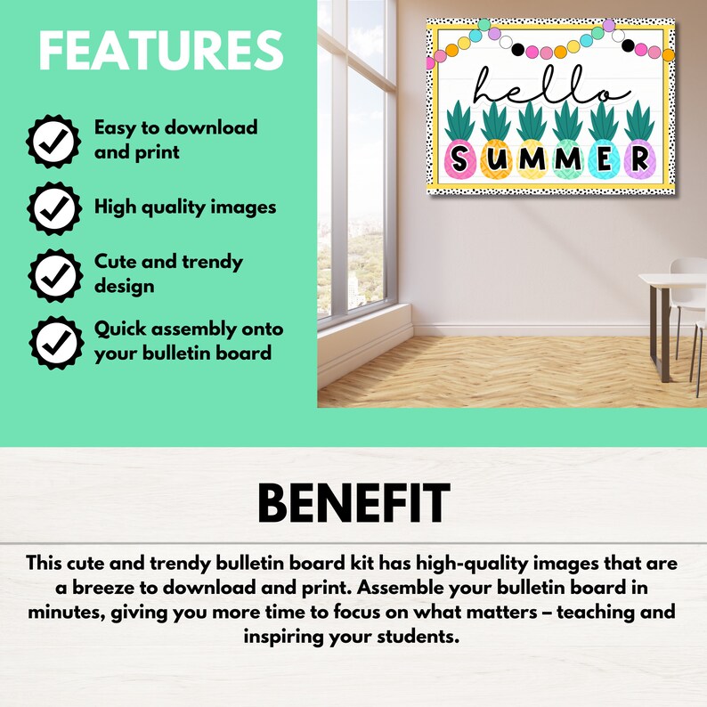 Summer Bulletin Board Kit, Classroom Decor, End of Year Bulletin Board ...