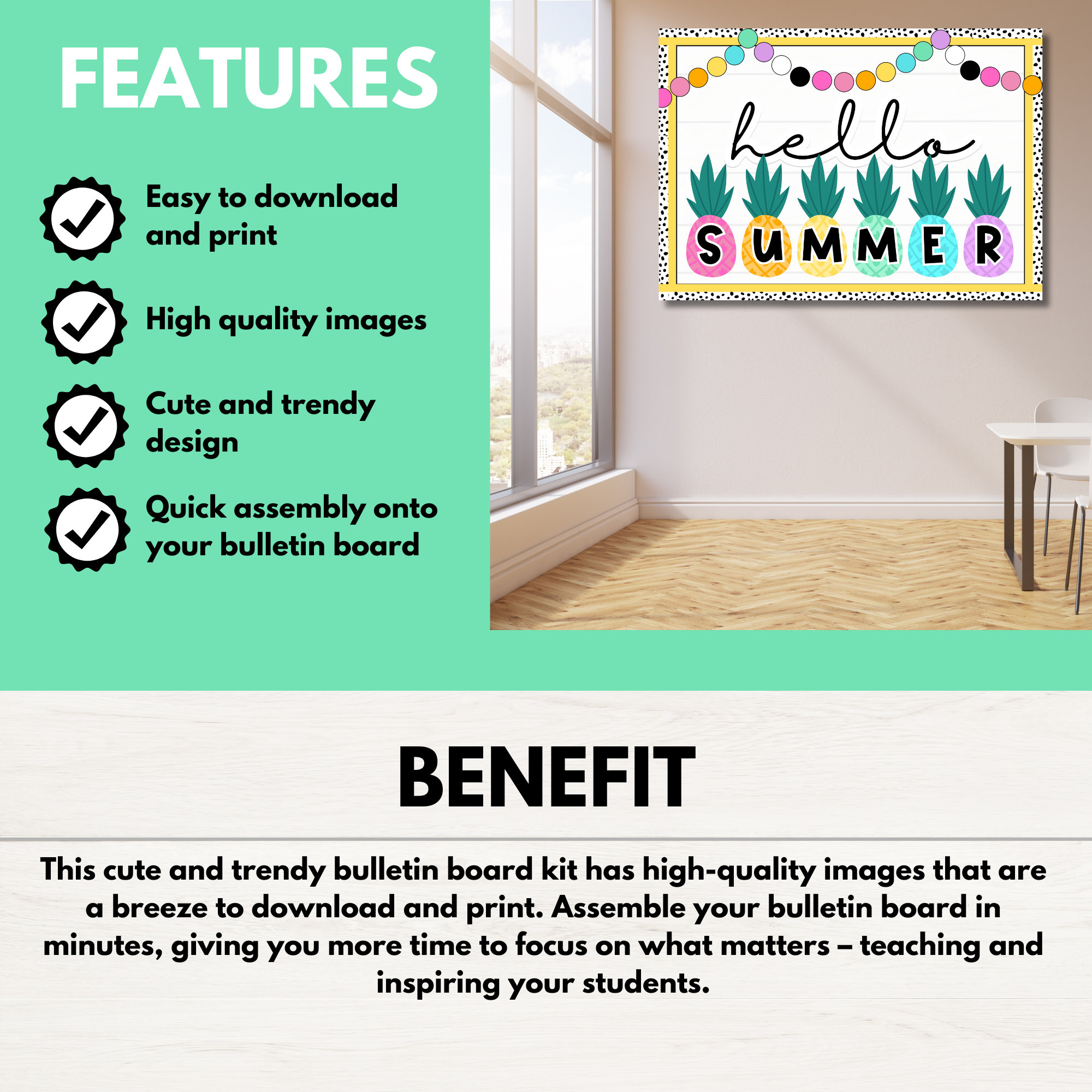 Summer Bulletin Board Kit, Classroom Decor, End of Year Bulletin Board ...