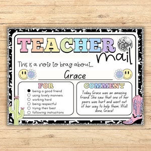 A Note From Your Teacher, Happy Mail From Teacher, Teacher Note ...