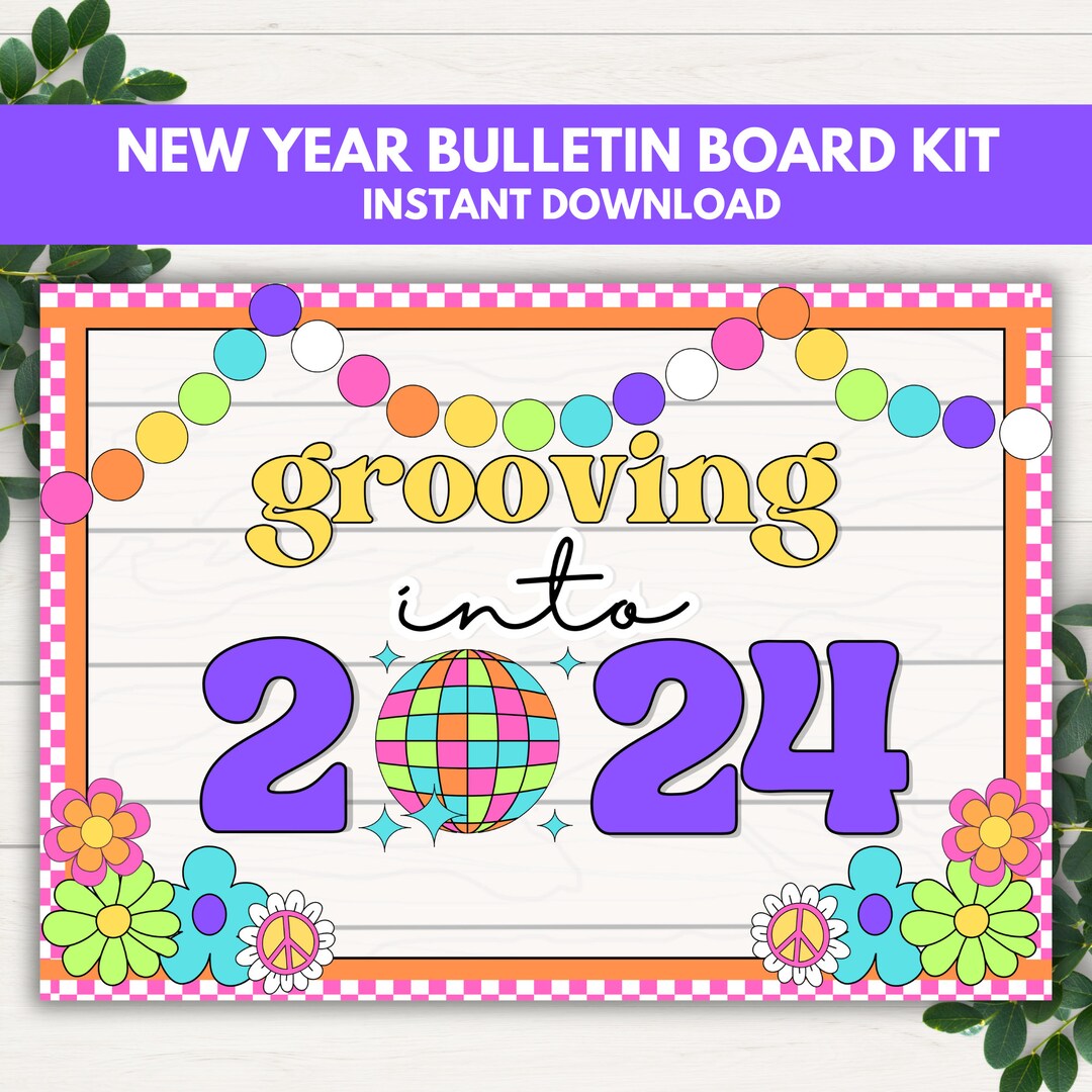 New Year Bulletin Board Printable, New Years Bulletin Boards, Bulletin ...