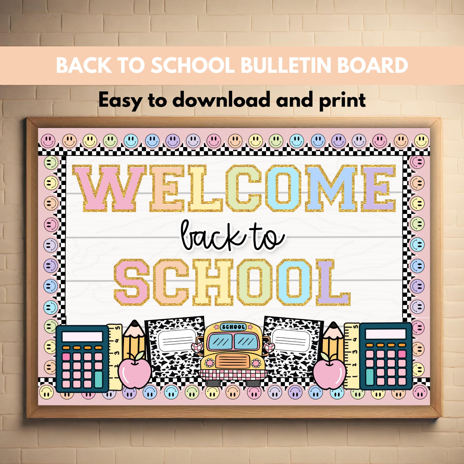 Back to School Bulletin Board, Bulletin Board Kit, First Day of School ...
