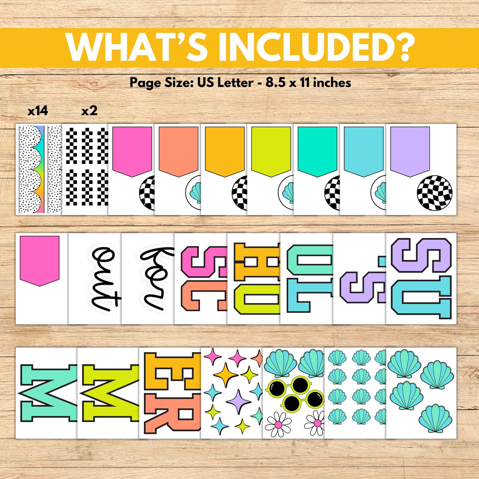 Summer Bulletin Board Kit End of Year Classroom Decor Groovy Teacher ...