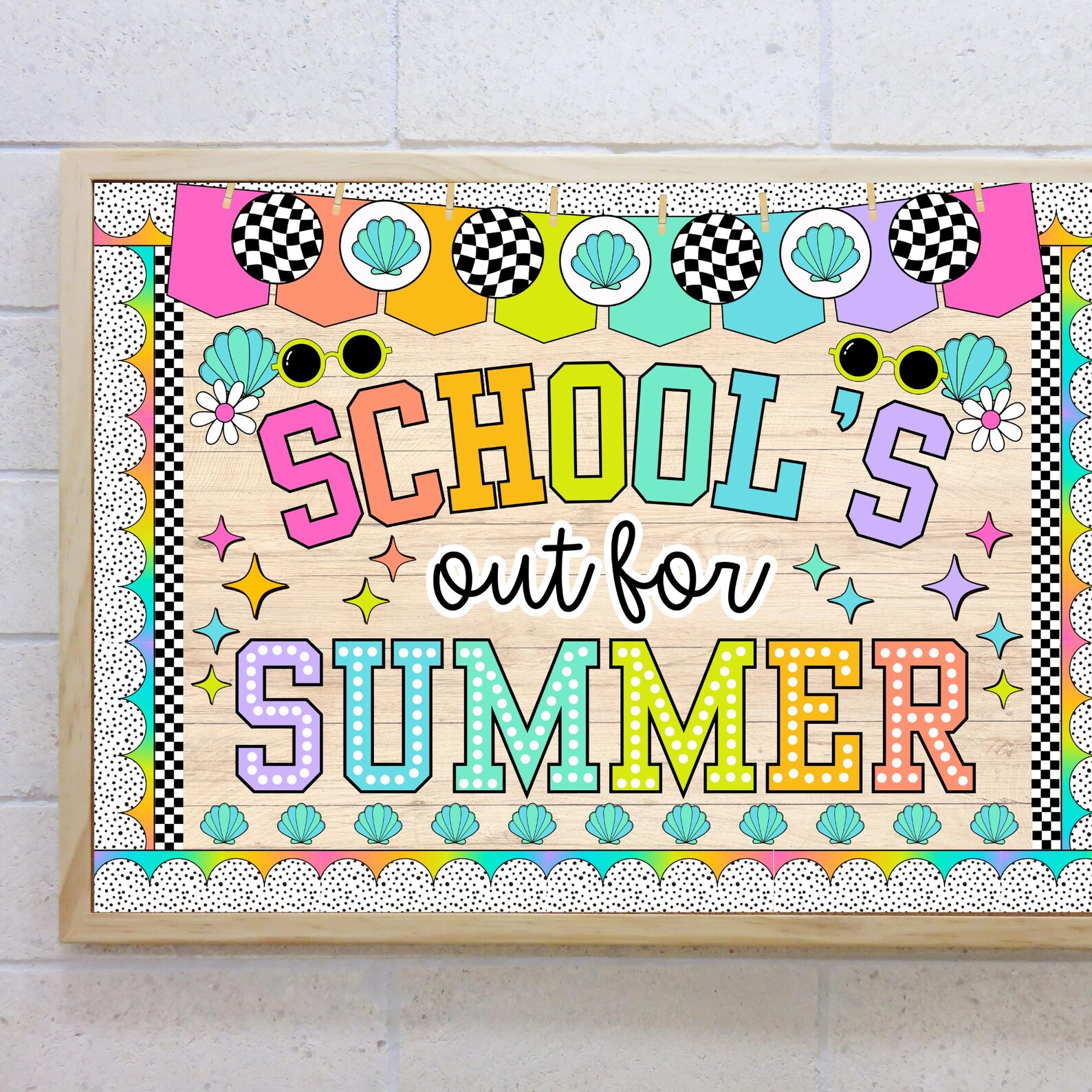 Summer Bulletin Board Kit End of Year Classroom Decor Groovy Teacher ...