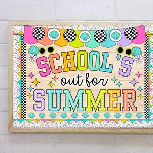Summer Bulletin Board Kit End of Year Classroom Decor Groovy Teacher ...