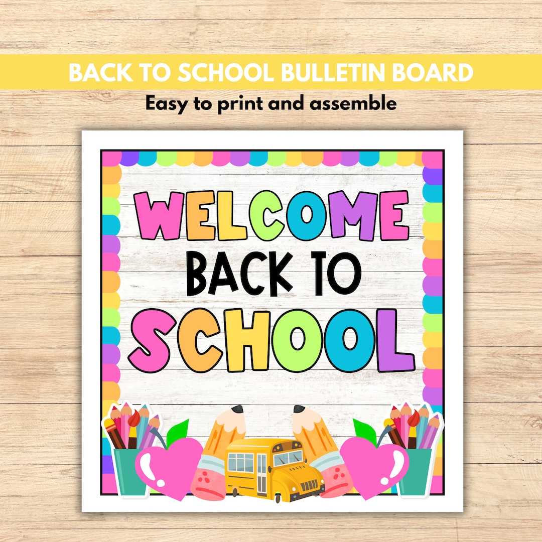 Rainbow Bright Back to School Board, Bulletin Board Set, Bulletin Board ...
