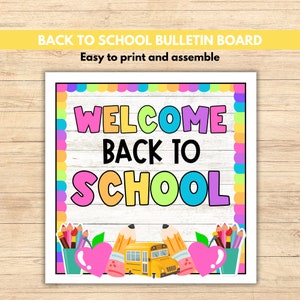 Rainbow Bright Back to School Board, Bulletin Board Set, Bulletin Board ...