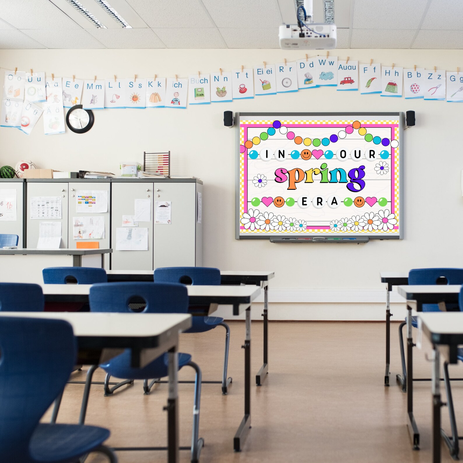 Spring Classroom Decor, Spring Bulletin Board Kit, Classroom Door Decor ...