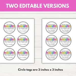 Bubbling With Excitement Gift Tag, Back to School Gift Tag, Welcome ...