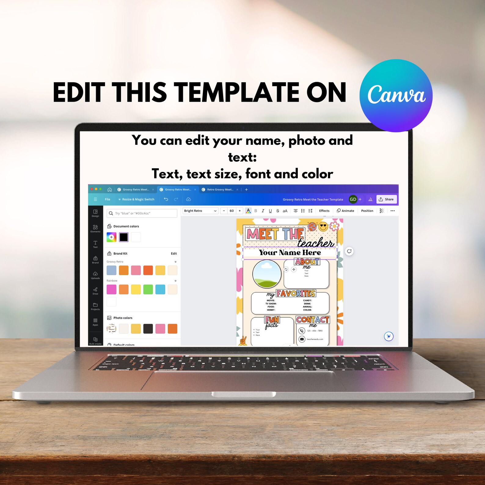 Meet the Teacher Template, All About Me Poster, All About My Teacher ...