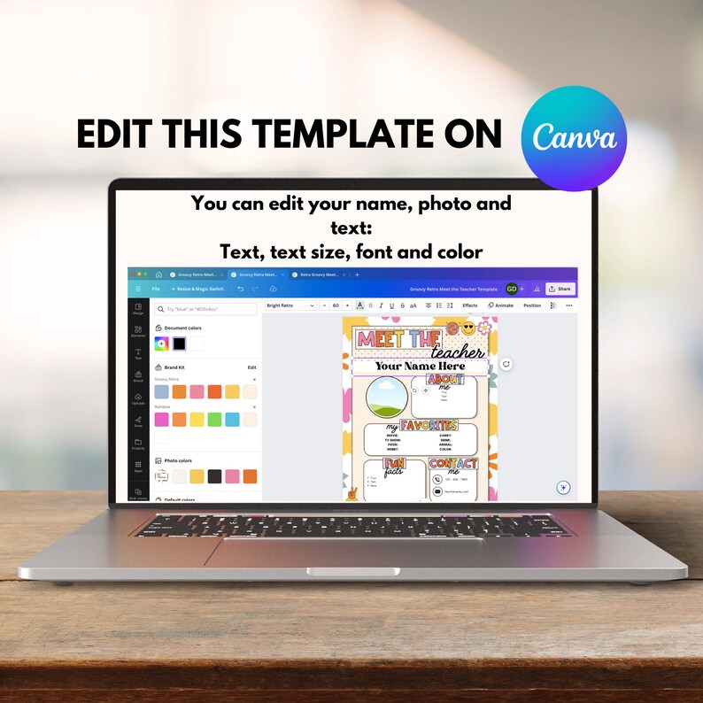 Meet the Teacher Template, All About Me Poster, All About My Teacher ...