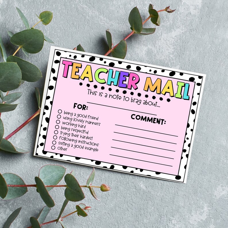 Happy Mail, Teacher Notes, Teacher Printable, Communication Notes ...