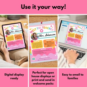 Meet the Teacher Template Editable Canva Back to School Flyer Digital ...