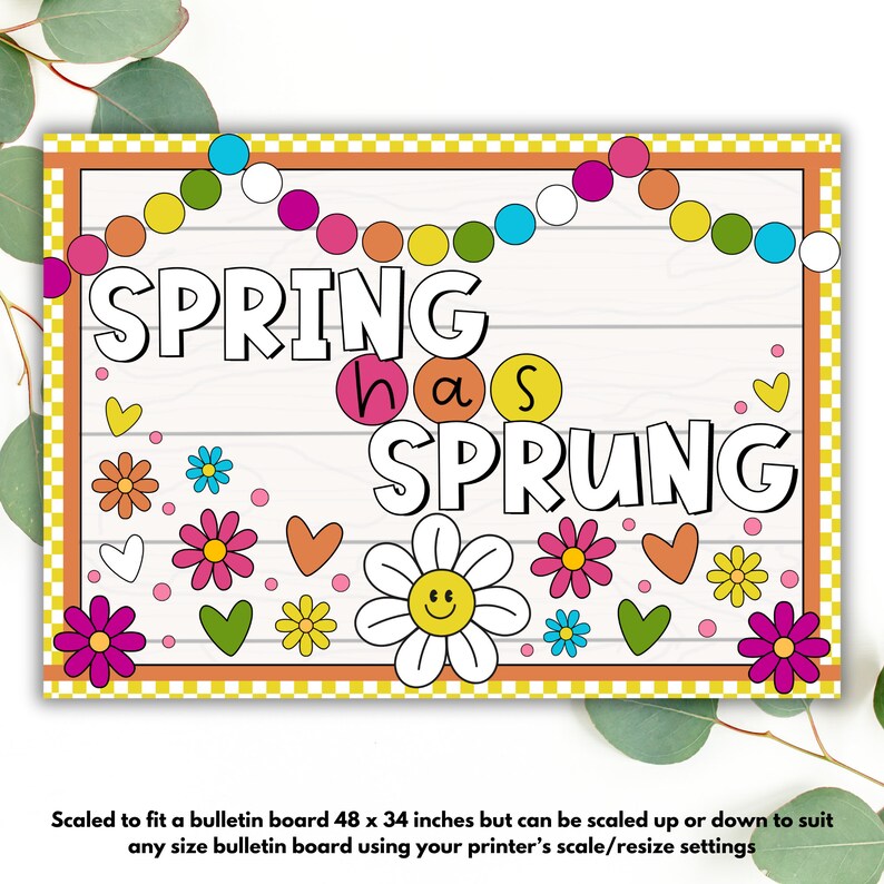 Spring Classroom Decor, Spring Bulletin Board Kit, Classroom Door Decor ...