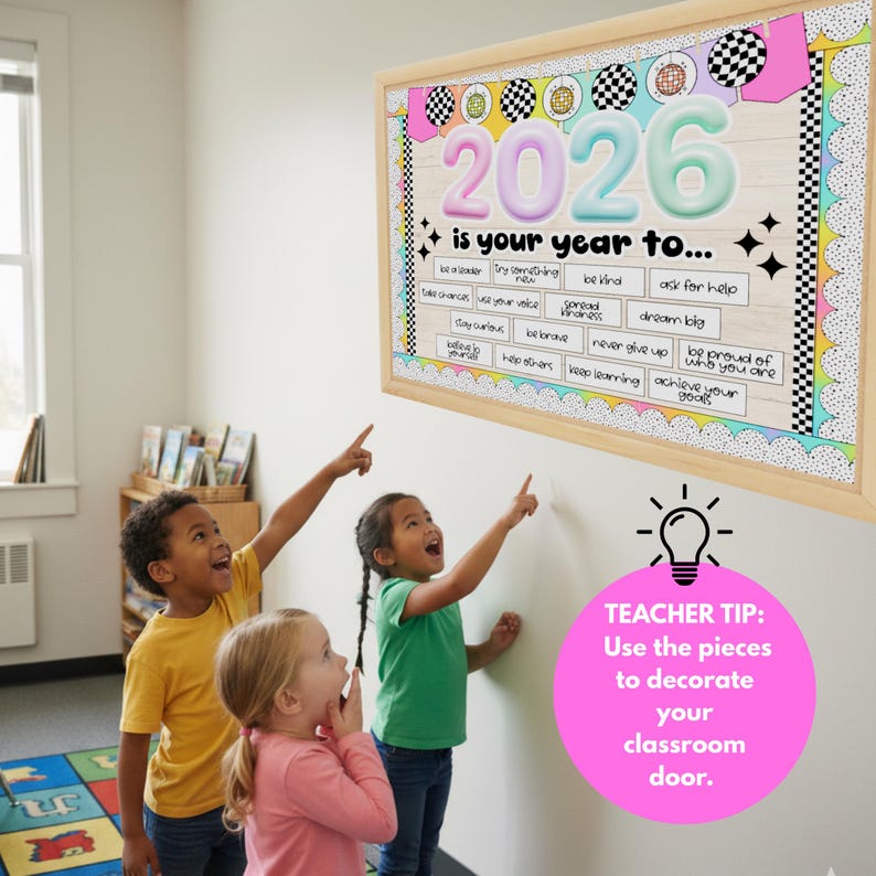 2026 New Year Affirmation Bulletin Board Kit Printable for Teachers ...