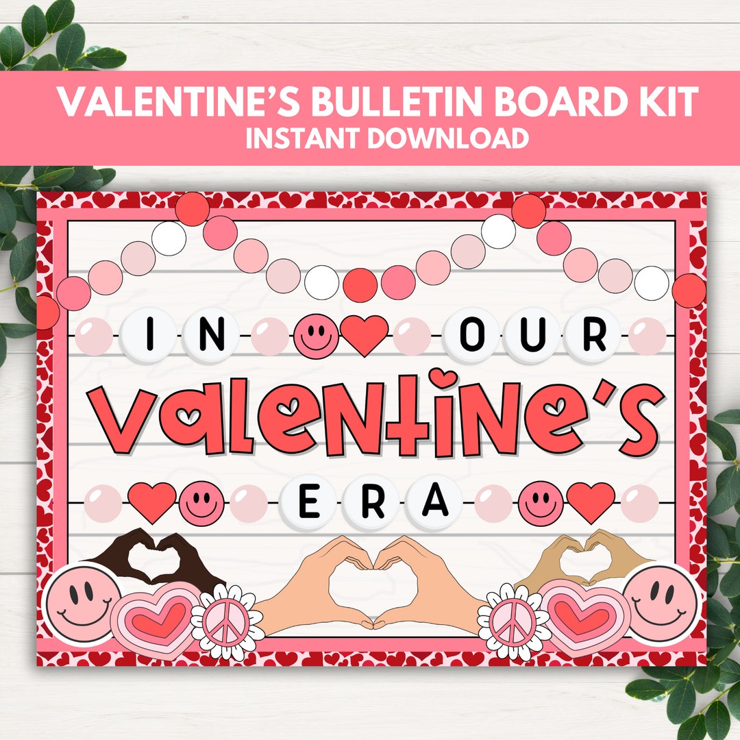 Valentines Bulletin Board Kit, Valentines Day Classroom Door Decor ...
