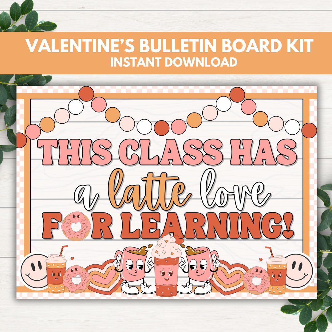 Valentines Bulletin Board Kit, Valentines Day Classroom Door Decor ...