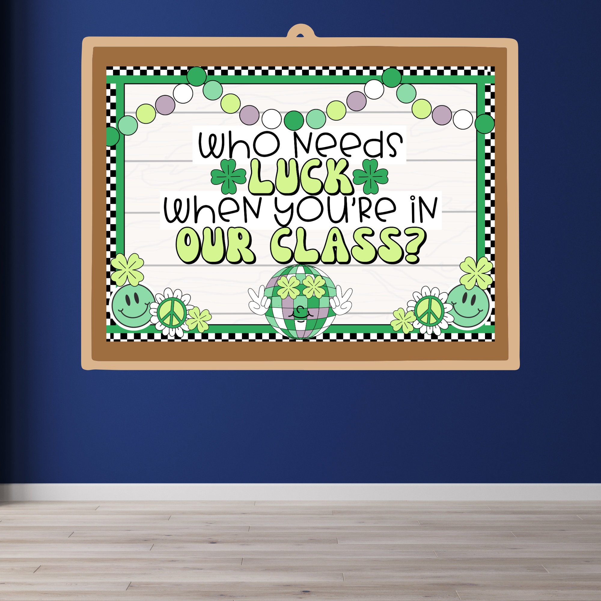 St Patrick's Day Bulletin Board Kit, St Patrick Pin Board, Groovy ...