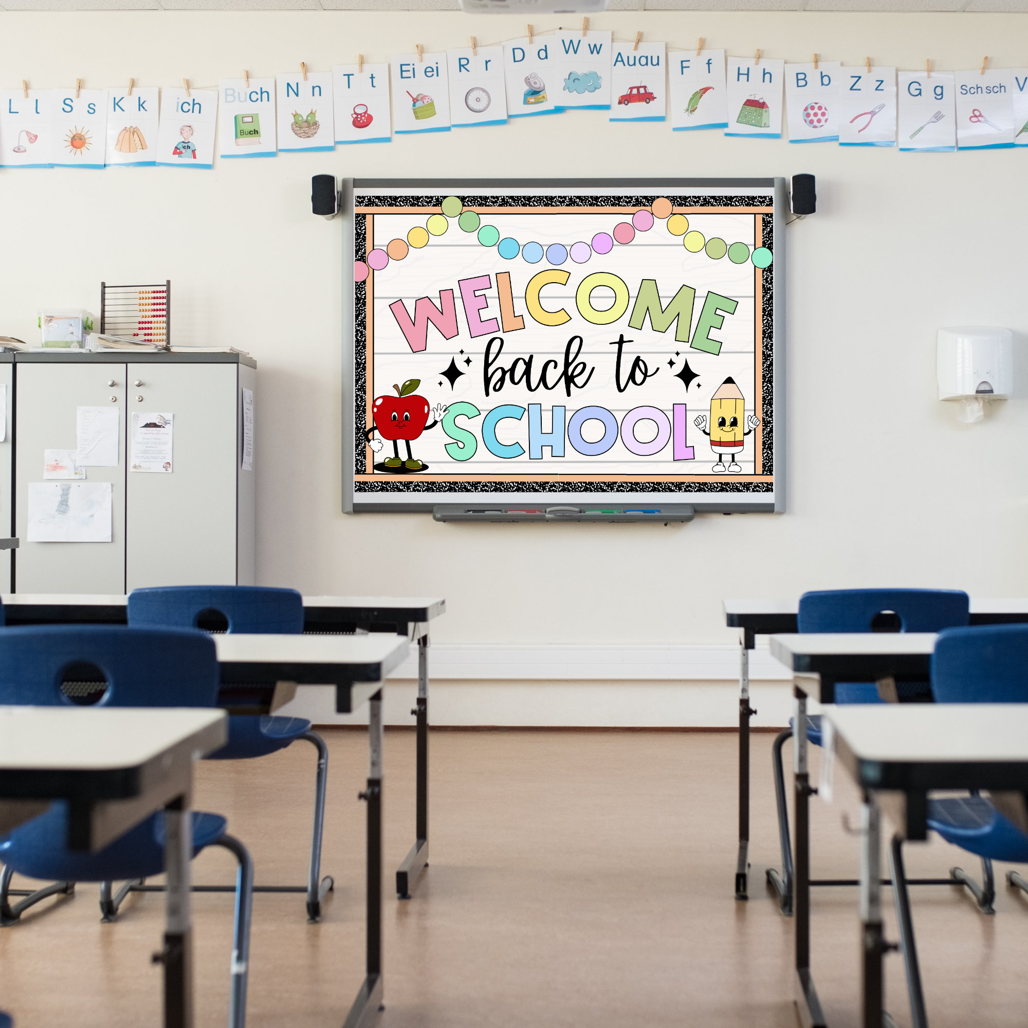 Welcome Back to School Bulletin Board, Bulletin Board Kit, First Day of ...