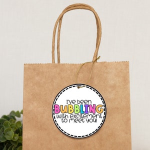 Bubbling With Excitement Gift Tag, Student Gifts From Teacher, 1st Day ...