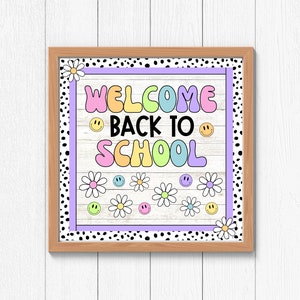 Pastel Retro Back to School Board, Bulletin Board Set, Bulletin Board ...
