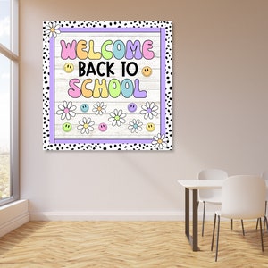 Pastel Retro Back to School Board, Bulletin Board Set, Bulletin Board ...