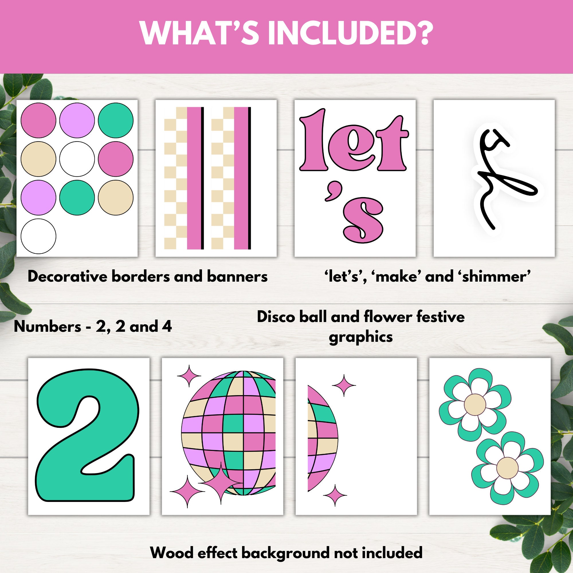 New Years Bulletin Boards, Bulletin Board Kit, Retro Classroom Decor ...