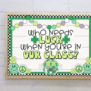 St Patrick's Day Bulletin Board Kit, St Patrick Pin Board, Groovy ...